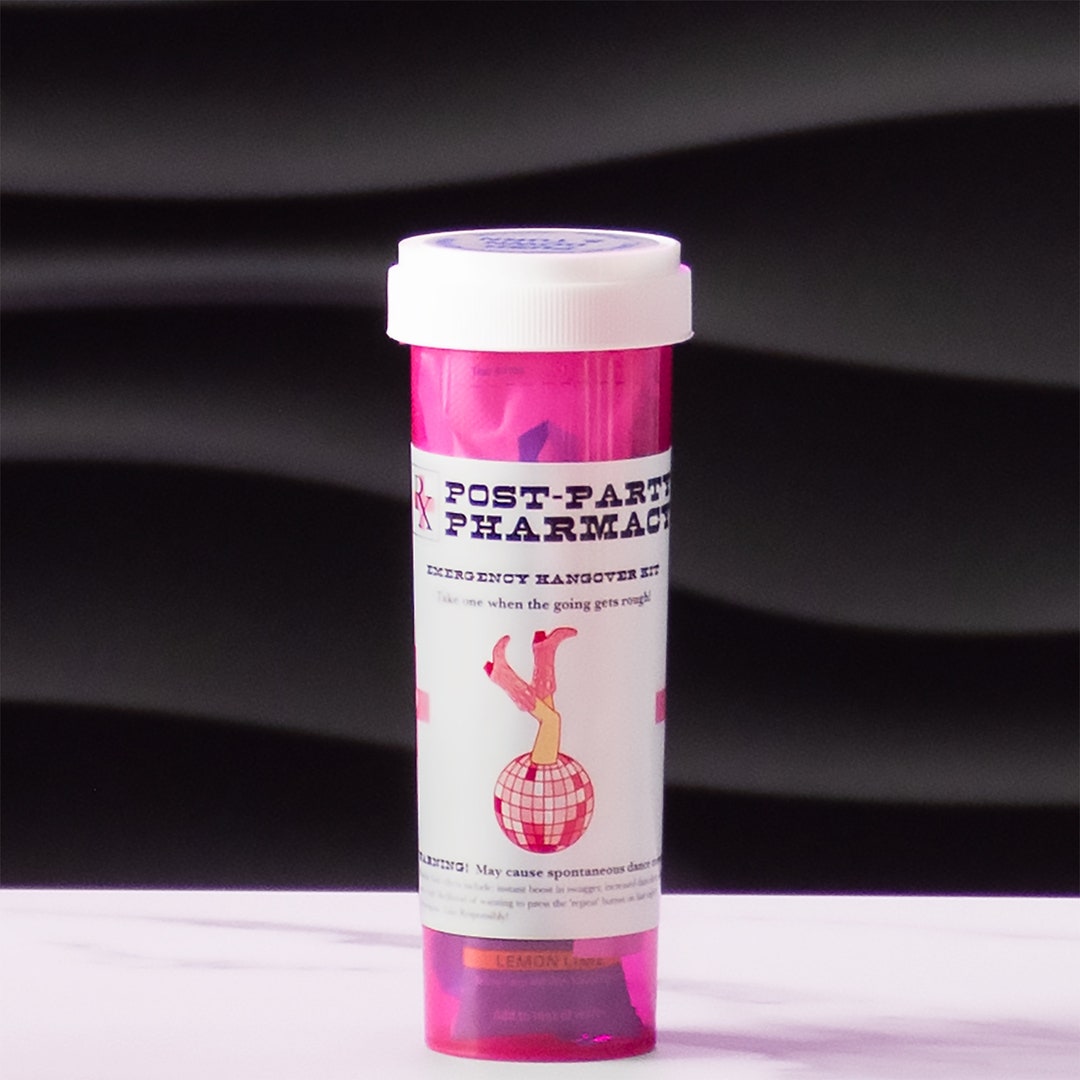 Hangover Kit Bottle, Bachelorette Party Favor, Pink Pill Bottle ...
