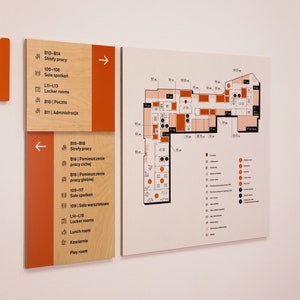 Wooden Interior Wayfinding Signs Custom Indoor Wooden - Etsy