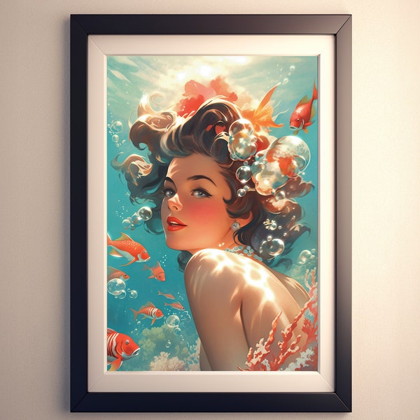 Pinup Mermaid - Etsy