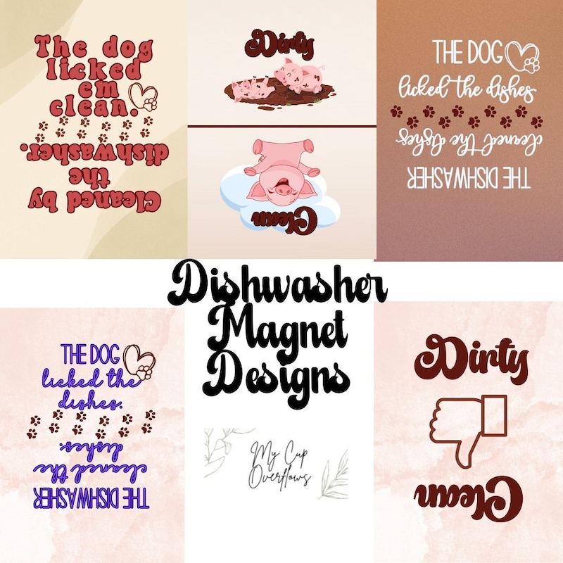 Clean and Dirty Dishes Svg - Etsy