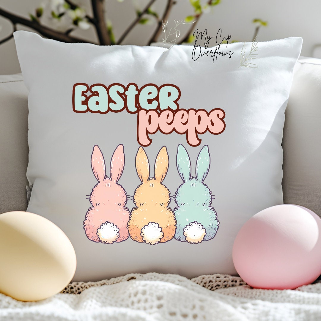 Hoppy Easter, Easter Peeps Cute Easter Clipart PNG Bundle 4. Happy Easter, Peeps Bunny, Cute ...
