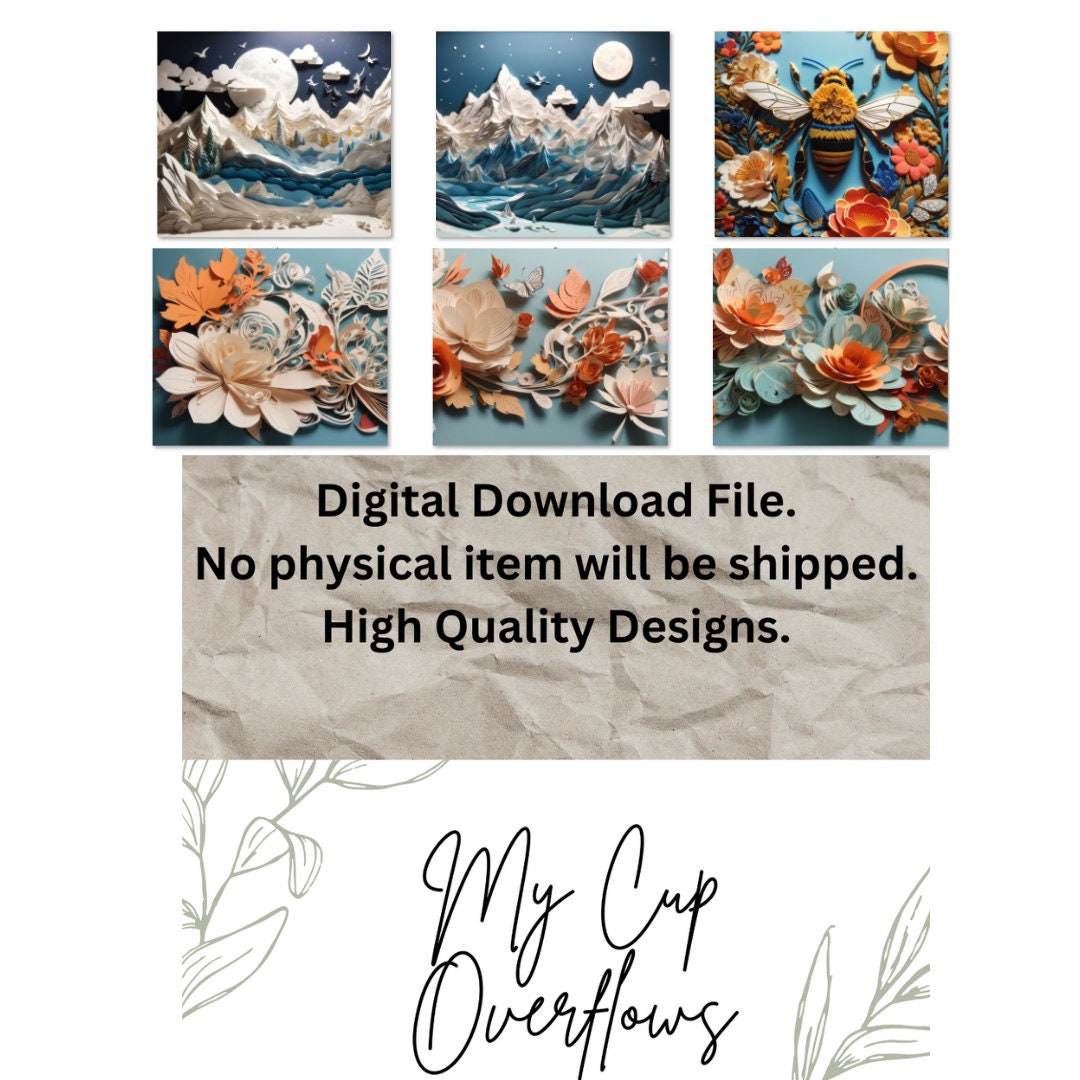 3D Sublimation Tumbler Wrap Fall Winter Bundle Six Designs in - Etsy