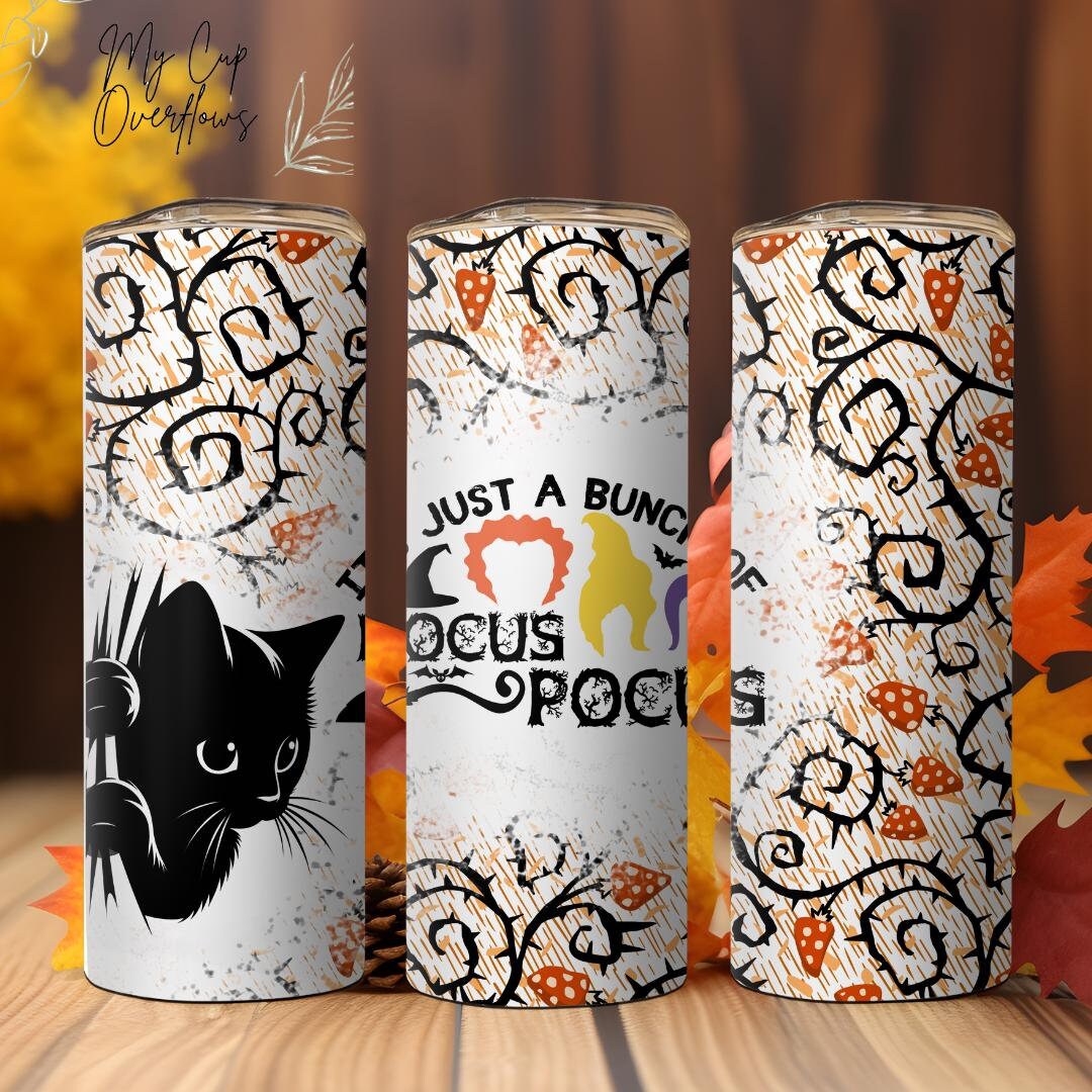 Hocus Pocus Halloween Sublimation Bundle of 5 Tumbler Wraps PNG for 20 ...