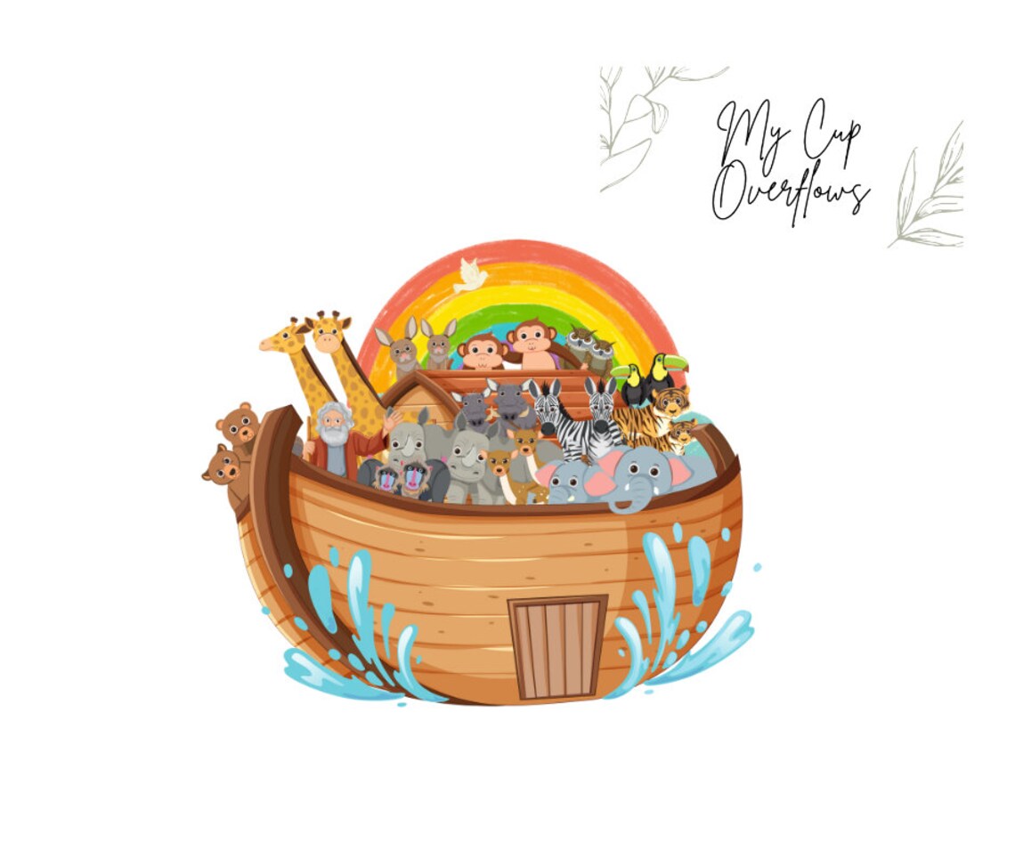 Noah's Ark Clipart Sublimation PNG Design Digital Download Files. Noah ...