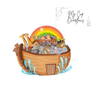 Noah's Ark Clipart: Sublimation PNG Design (digital Download) - Etsy