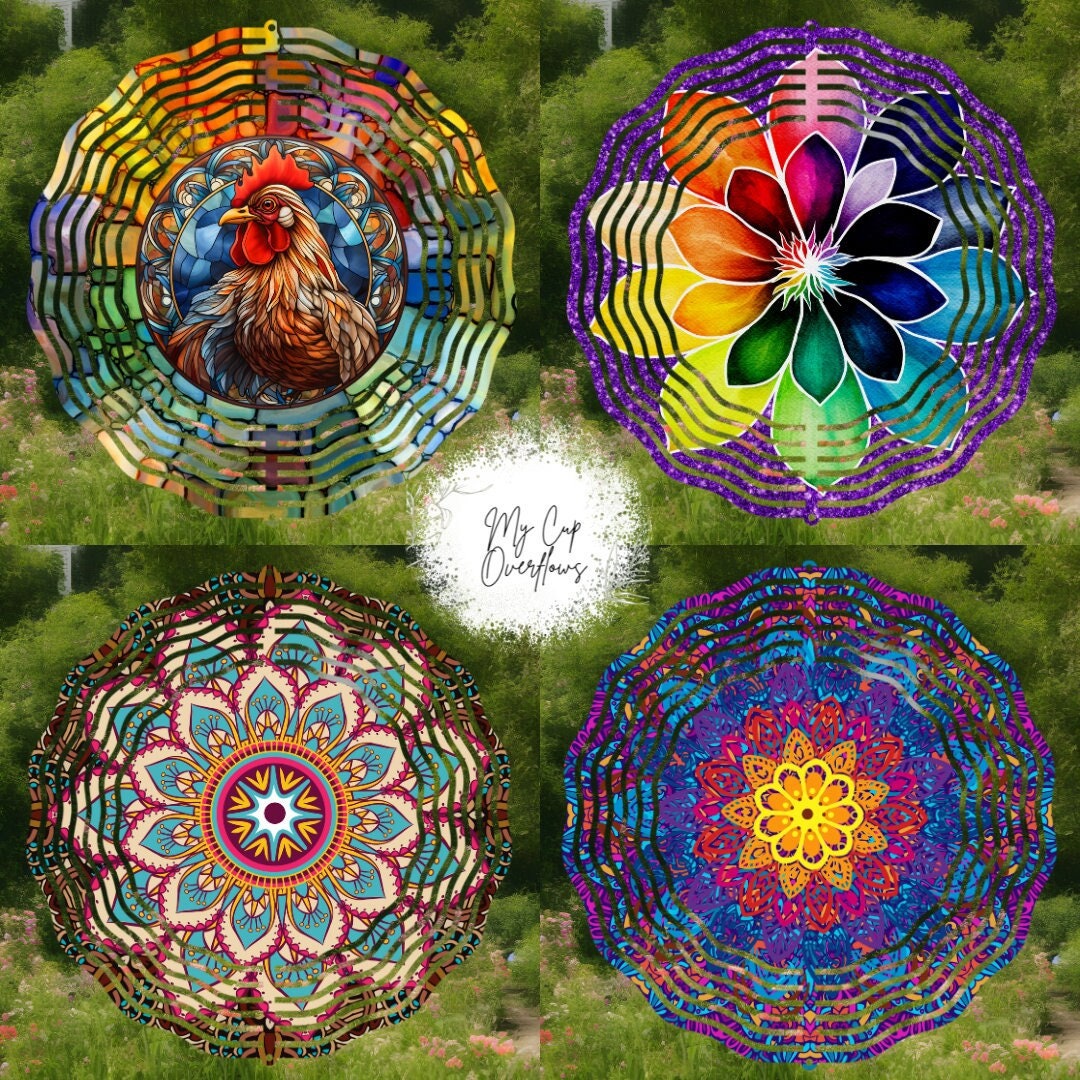 Wind Spinner Design PNG Bundle of 4. Windspinner Png, Wind Spinner ...