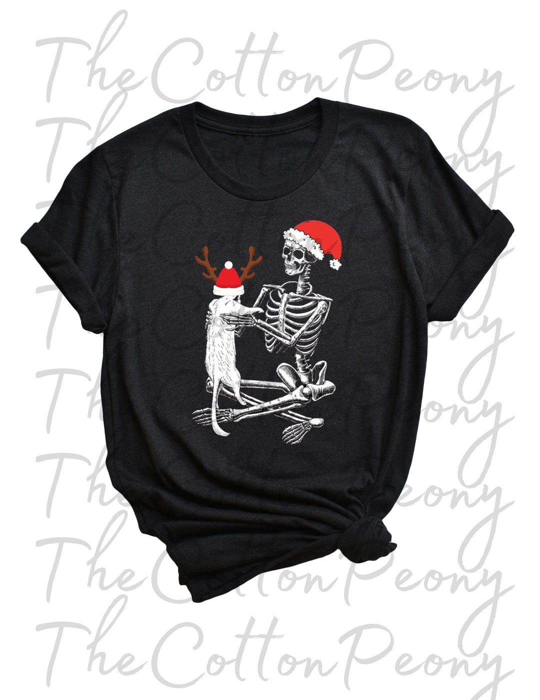 Skeleton Santa Png, Cat Png, Christmas Hat Png, Christmas Digital ...