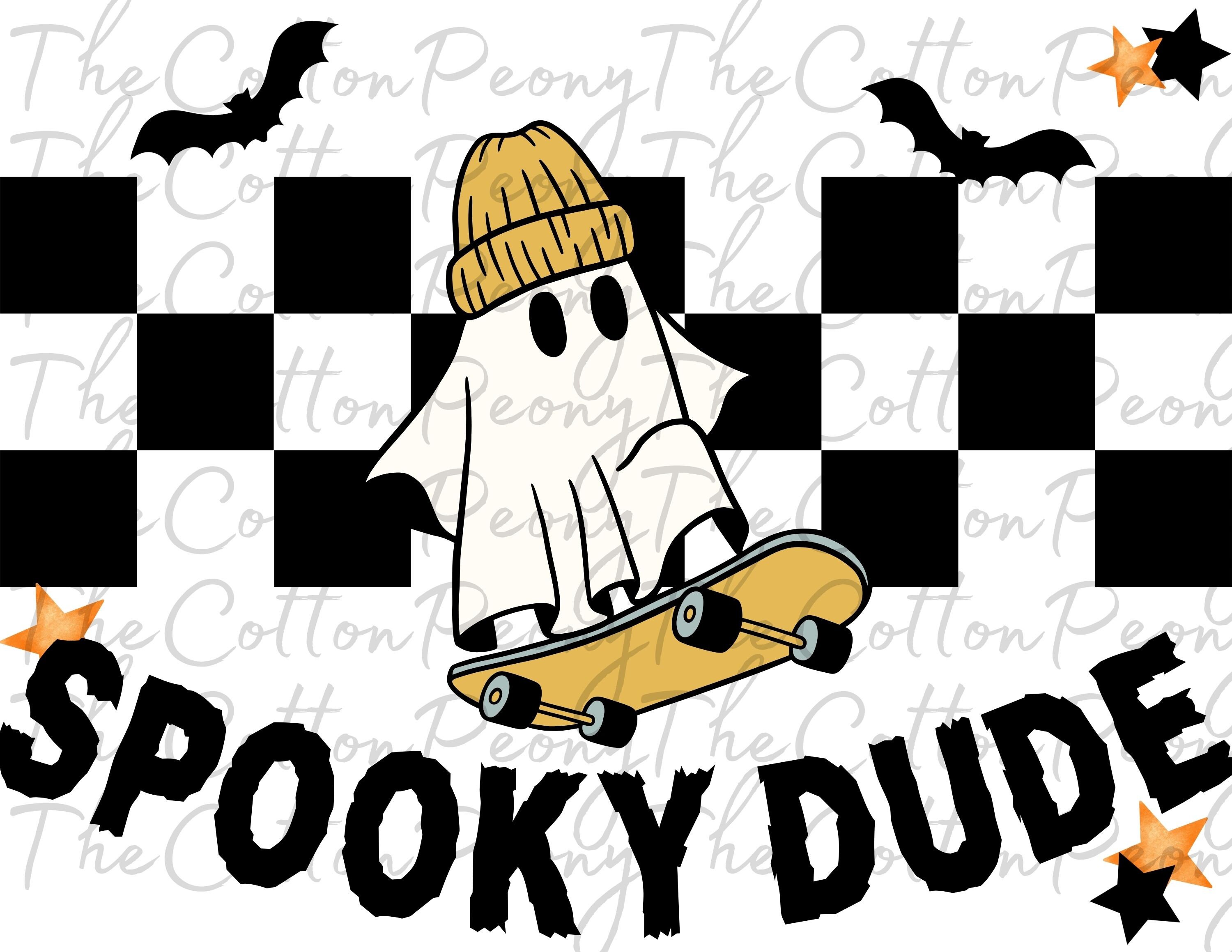 Spooky Dude Png, Cool Ghost Png, Retro Ghost Png, Retro Halloween ...