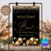 ANY AGE Birthday Welcome Sign Birthday Welcome Poster Black and Gold ...