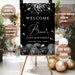 ANY AGE Birthday Welcome Sign Birthday Welcome Poster Black Silver ...