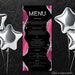 Black and Silver Menu Card Template, Editable Sparkle Menu Template ...