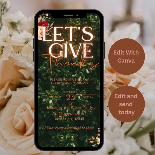 Thanksgiving Invitation - Etsy