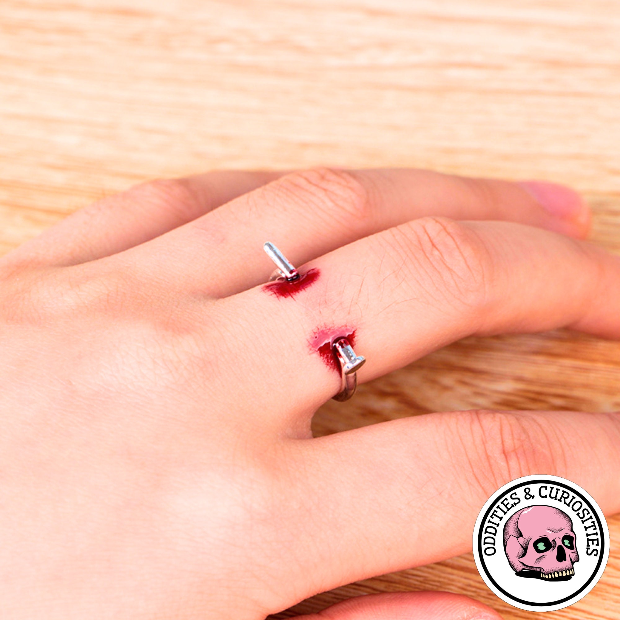 Funny Prank Nail Bloody Finger Ring Prop Gag, Funny Gifts, Prank, Weird ...