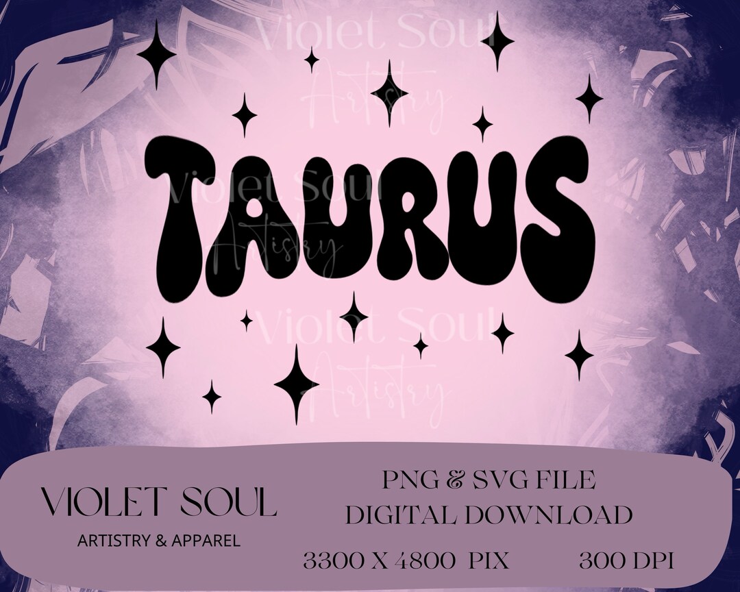 Taurus Sparkle Png Svg Zodiac Png Spiritual Png Zodiac Sign