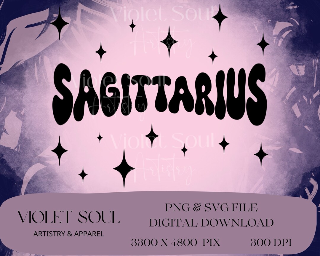 Sagittarius Sparkle PNG SVG, Zodiac PNG, Spiritual Png, Zodiac Sign ...
