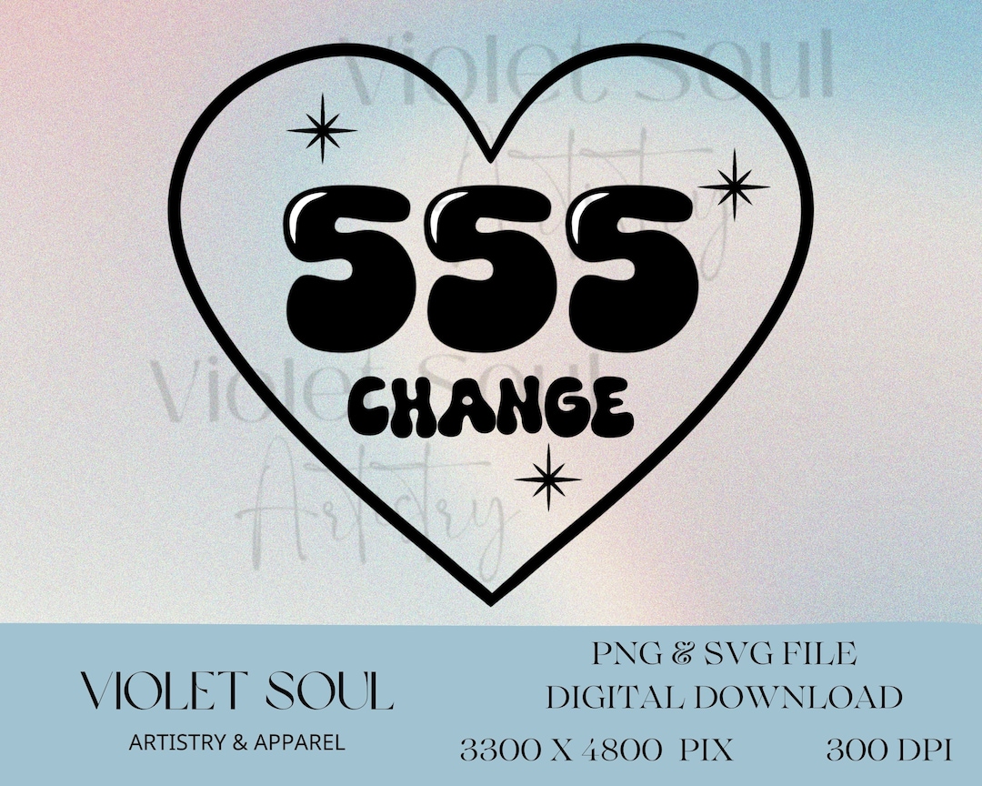 555 Change Heart Angel Number PNG SVG, Number PNG, Spiritual Png, Numerology Png, Svg Design ...