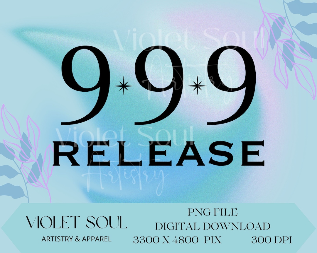 999 Release Sparkle Angel Number PNG, Number PNG, Spiritual Png ...