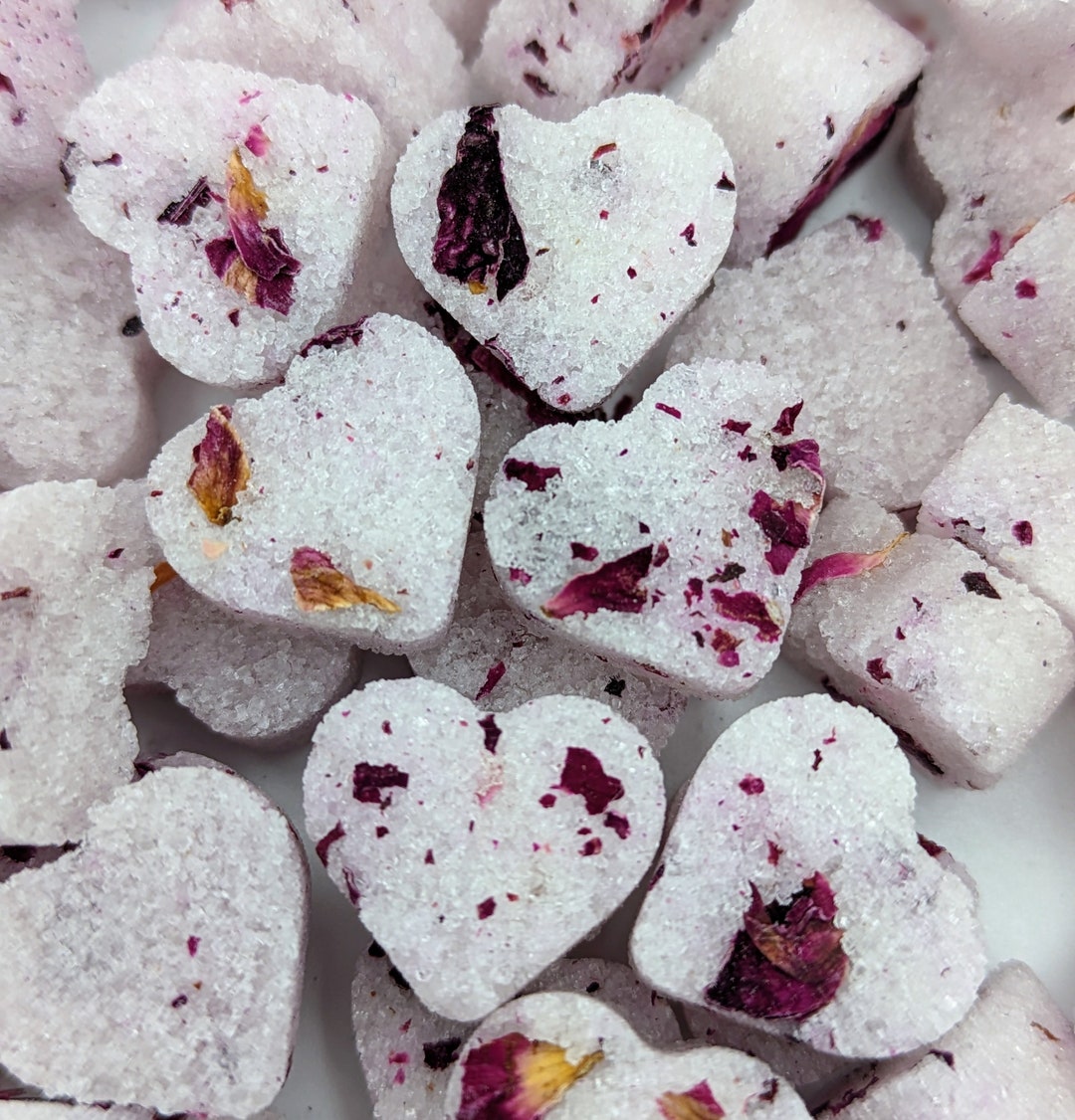 Heart Shaped Mini Sugar Cubes! Rose, Lavender, Lemon, Strawberry ...