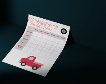 Garbage Truck Chore Chart, Chore Chart for Kids, Kids Chores, Kids ...