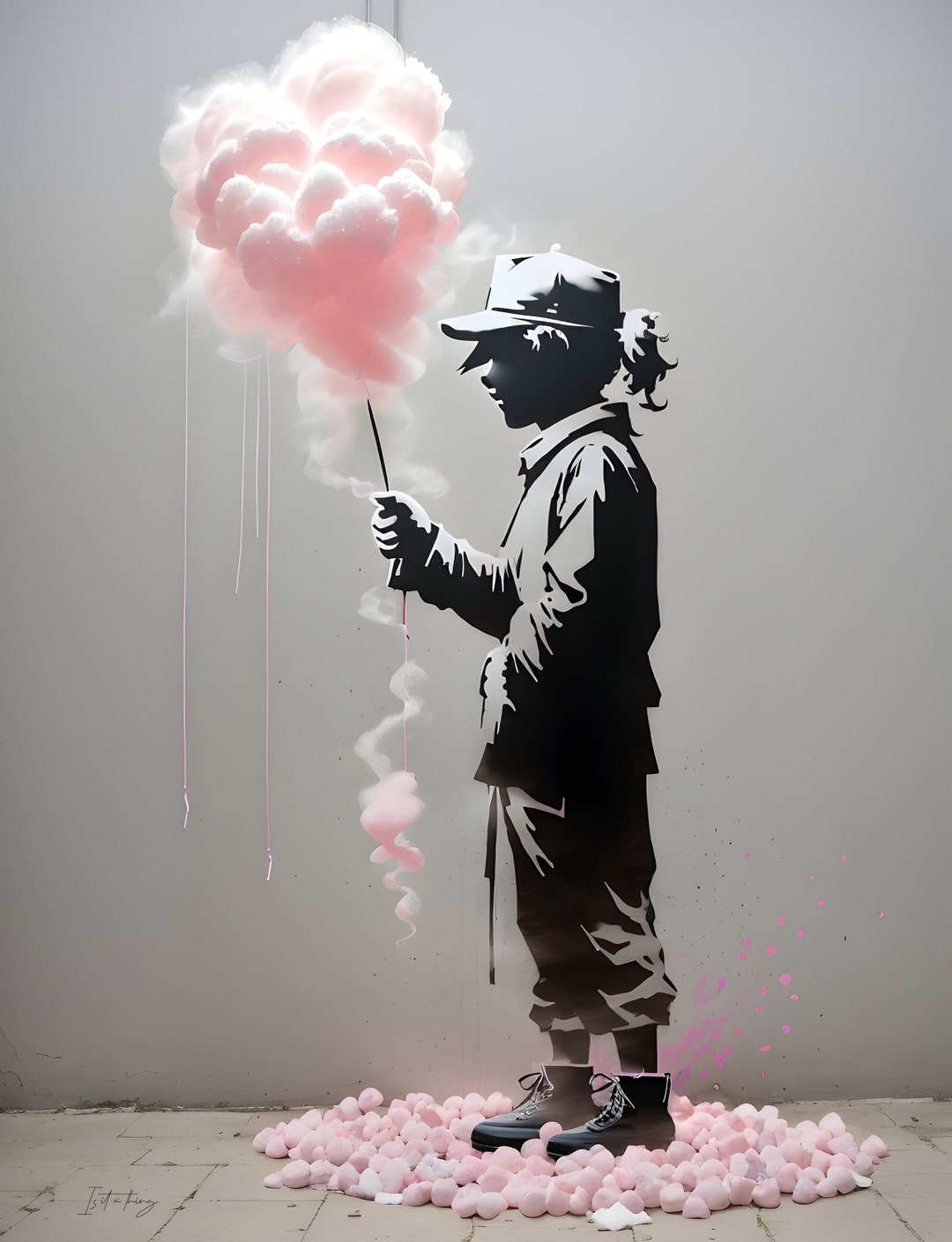 Stormproof Street Art Graffiti Digital Print on Satin Canvas Wall Art ...