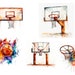 Basketball Clipart Basketball Player Hoop Clipart 15 X PNG - Etsy