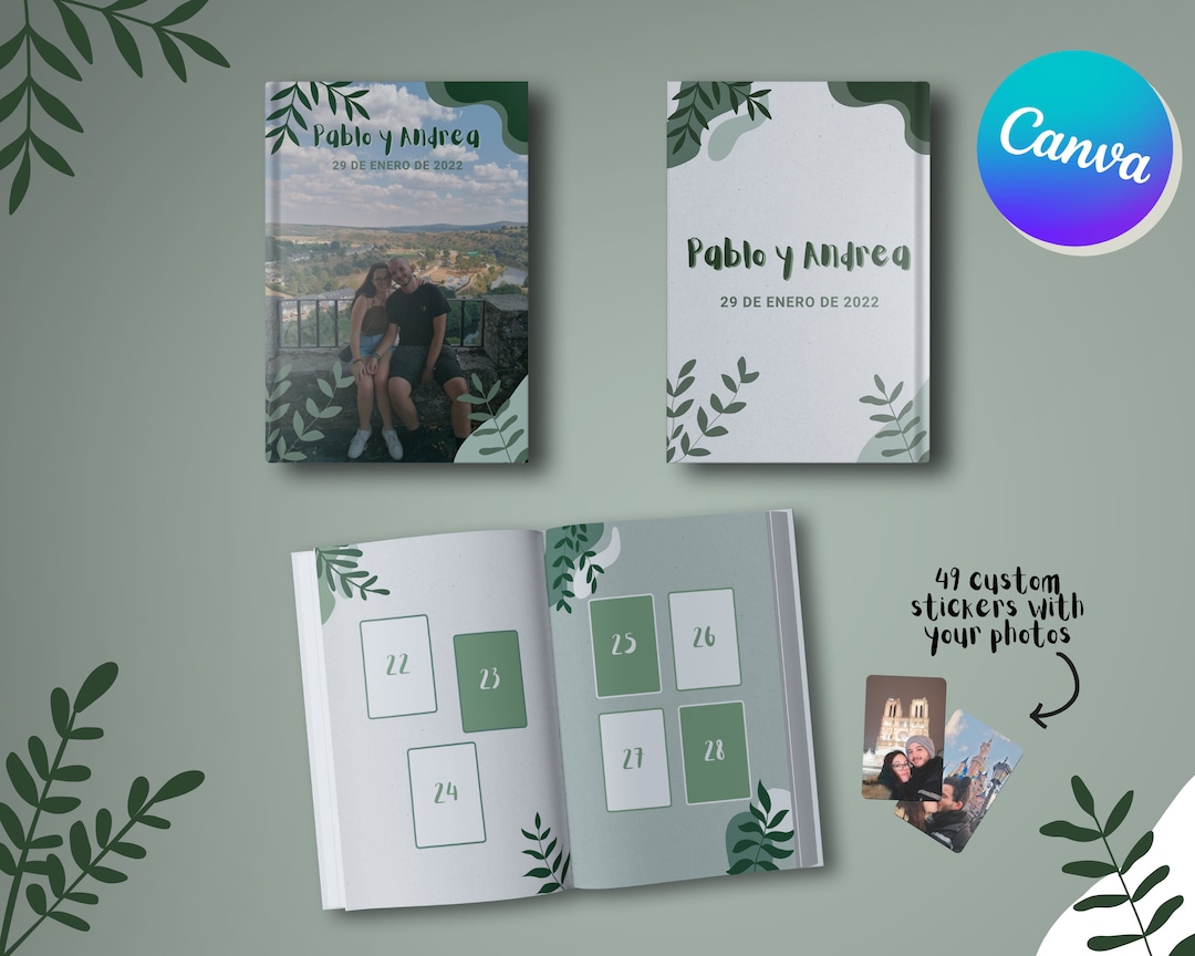 NATURE, Custom Sticker Album, Canva Template, Gift for Couples ...