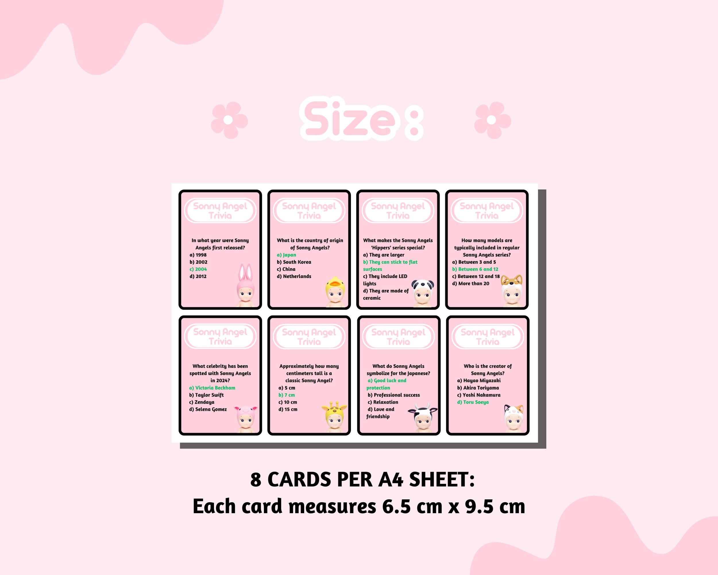 SONNY ANGEL TRIVIA - Sonny Angel Card Game, Board Game, Girls' Night ...