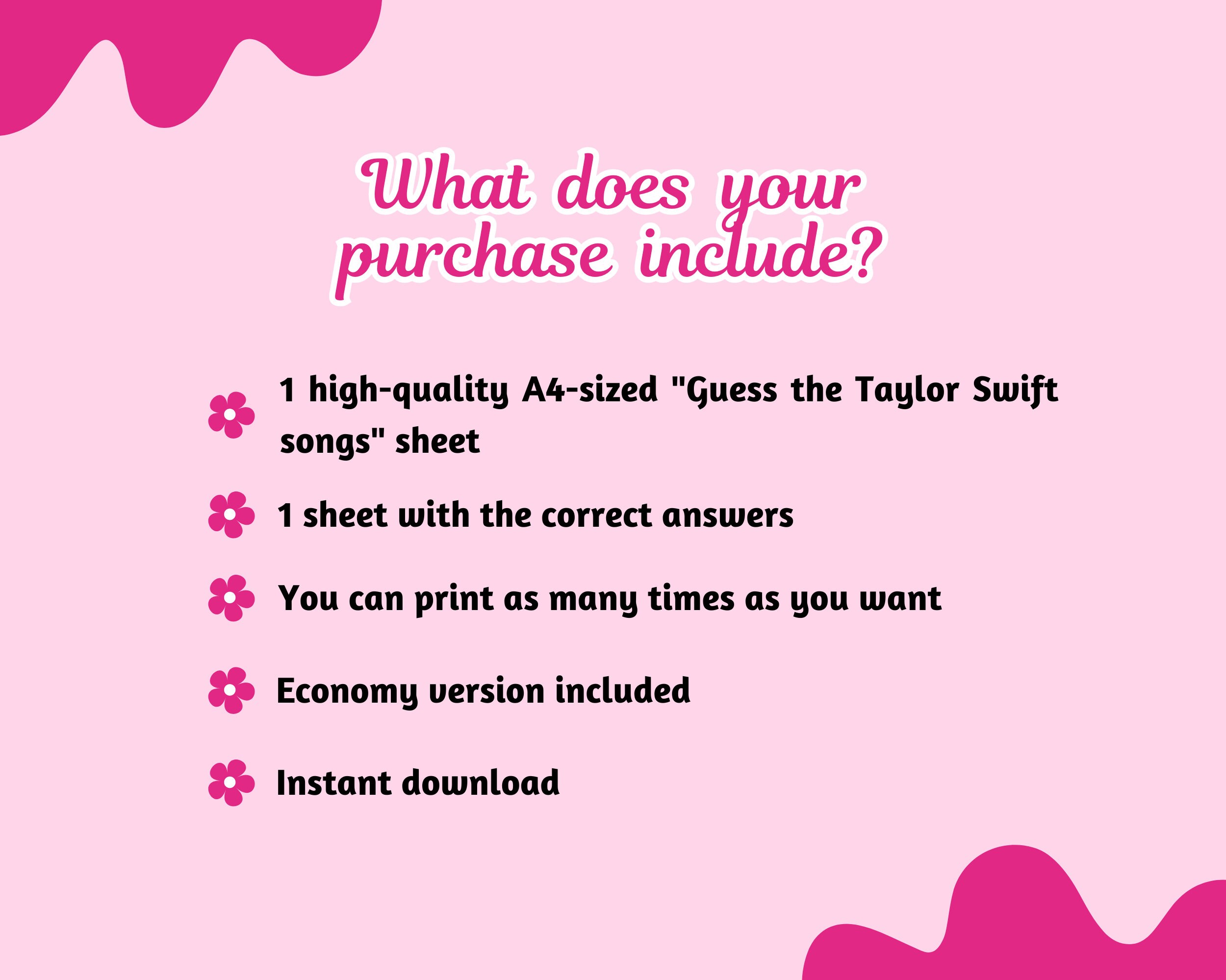 TAYLOR SWIFT Emoji Pictionary, Printable Games, Guess the Song With ...