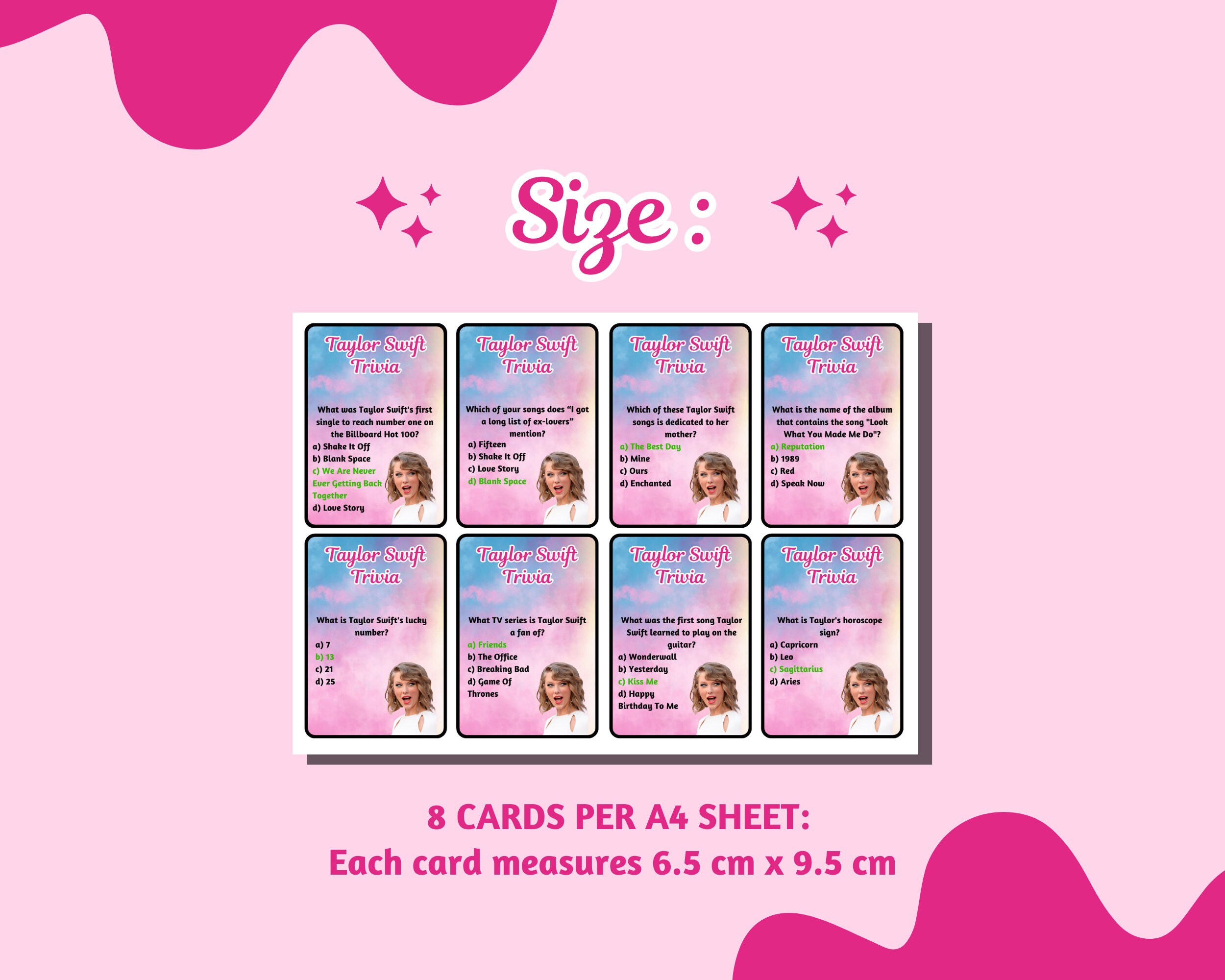 TAYLOR SWIFT Game Pack - Board Game for Swifties, Card Games, Music ...