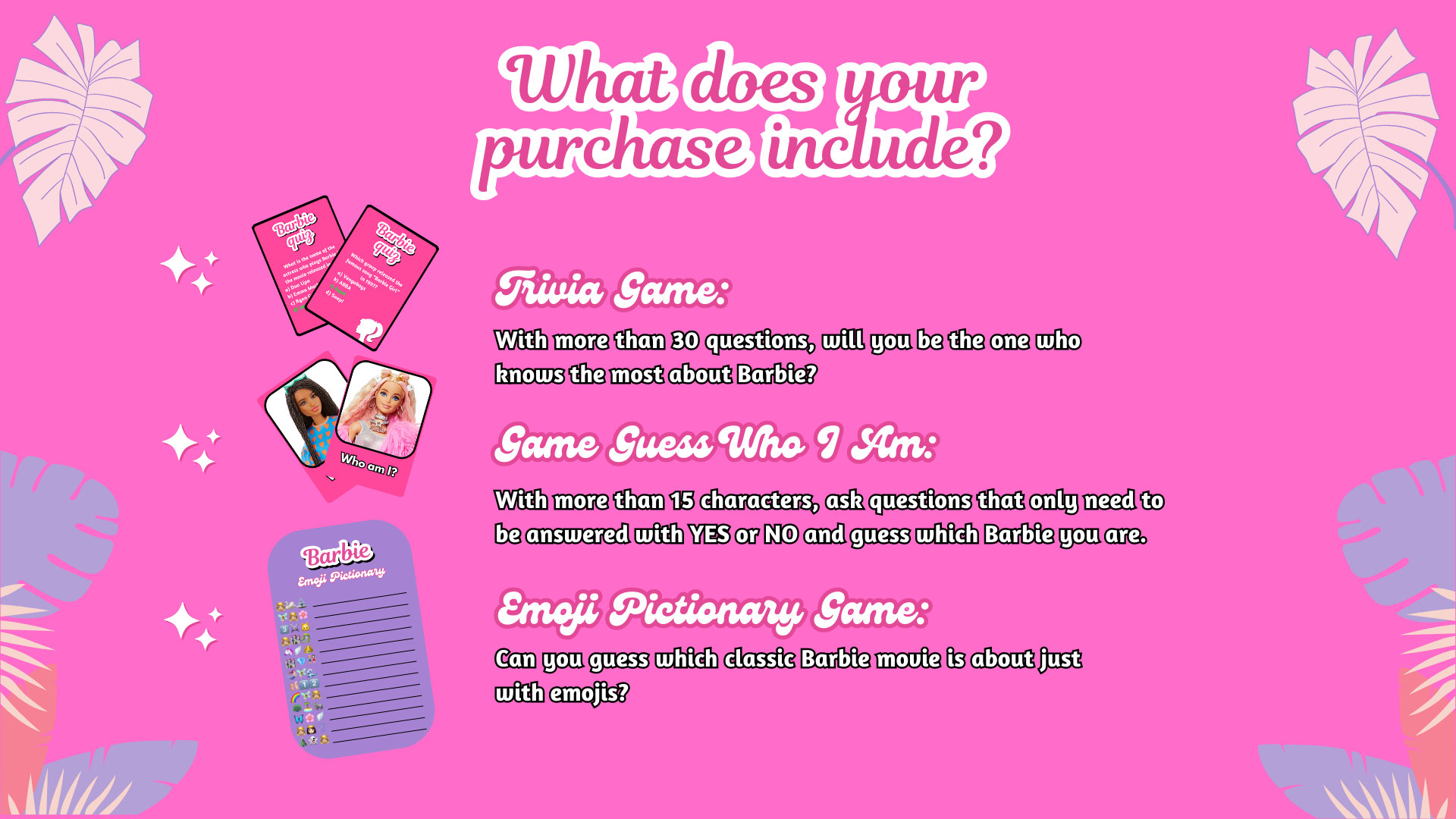 BARBIE GAME BUNDLE 3 in 1: Barbie Board Game Barbie Card - Etsy
