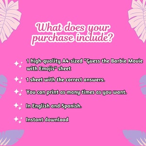 BARBIE EMOJI PICTIONARY, Barbie Card Games, Printable Party Games, Fun ...