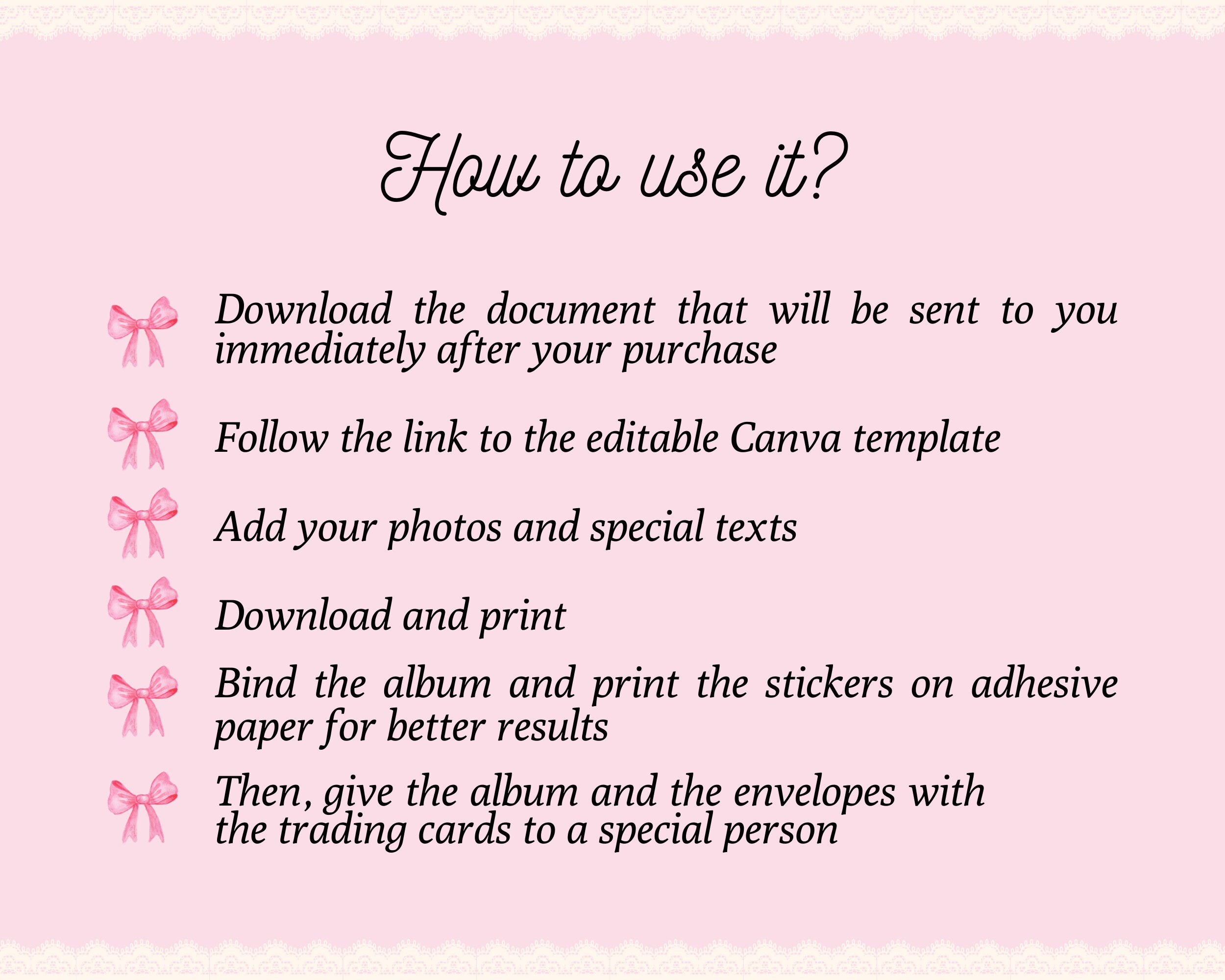 Custom Coquette Sticker Album, Canva Template, Ideal Gift for Couples ...