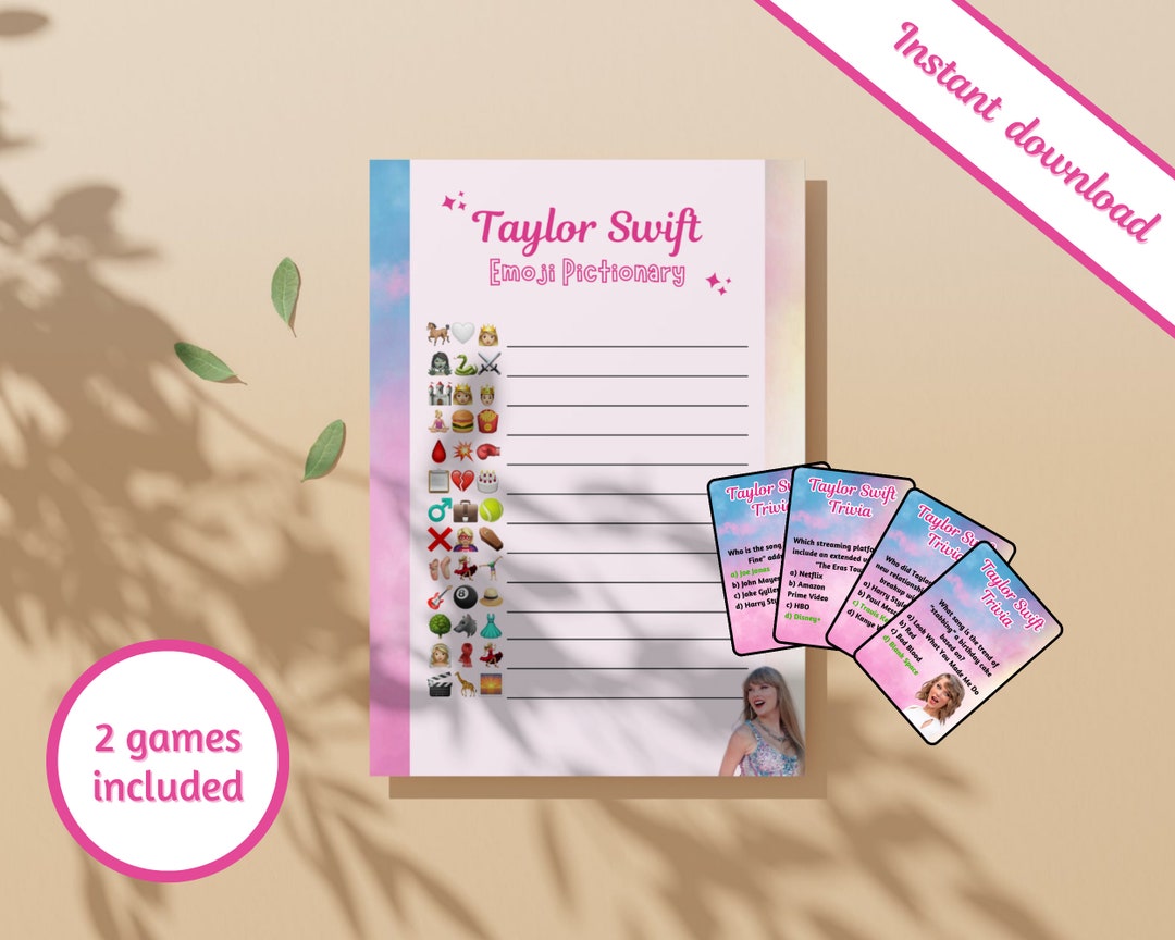 TAYLOR SWIFT Game Pack - Board Game for Swifties, Card Games, Music ...