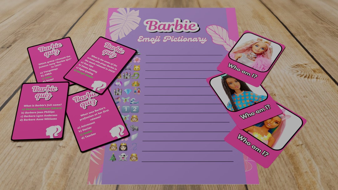 BARBIE GAME BUNDLE 3 in 1: Barbie Board Game Barbie Card - Etsy