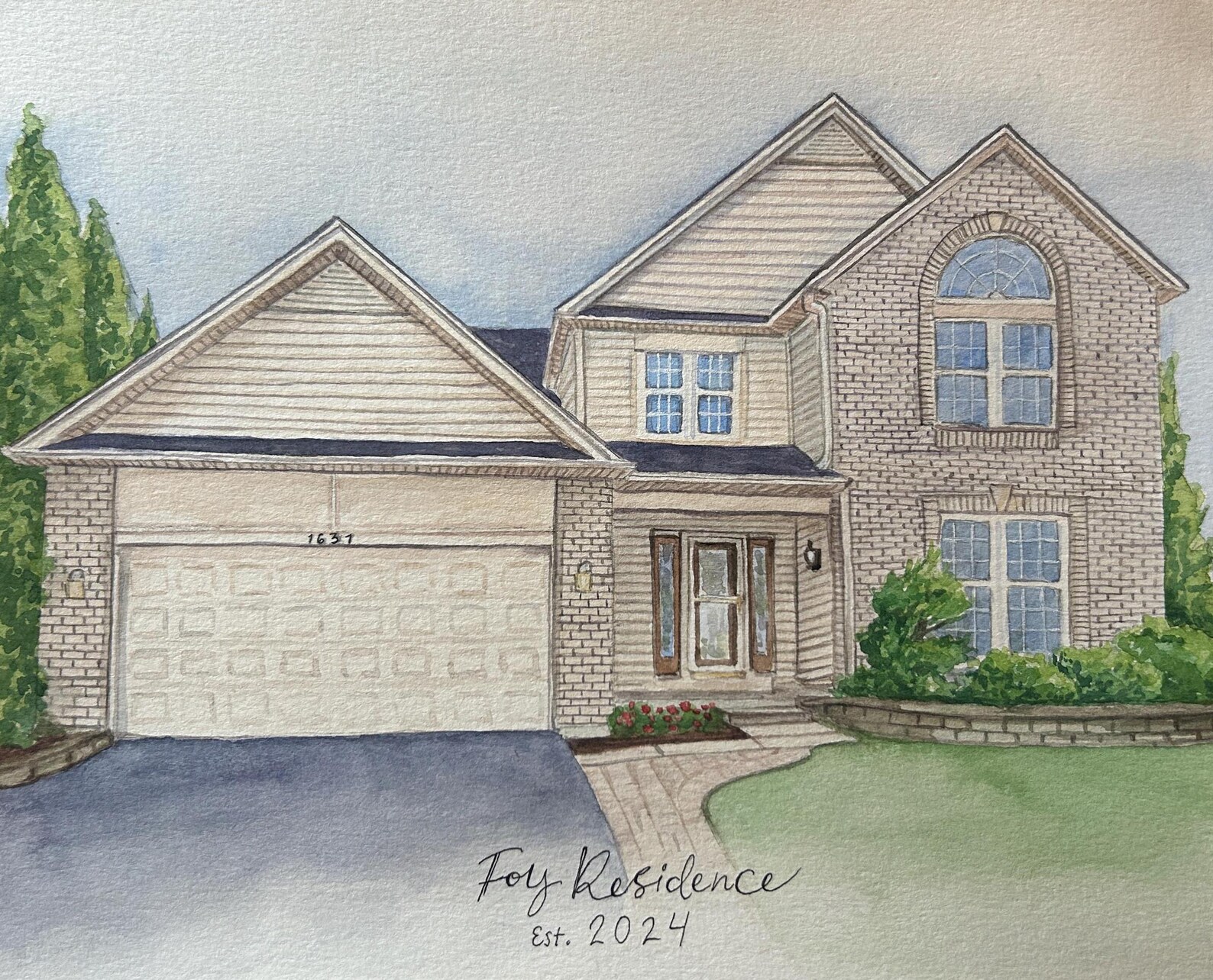 Hand-painted Watercolor House Portrait: Personalized Home Art - Etsy