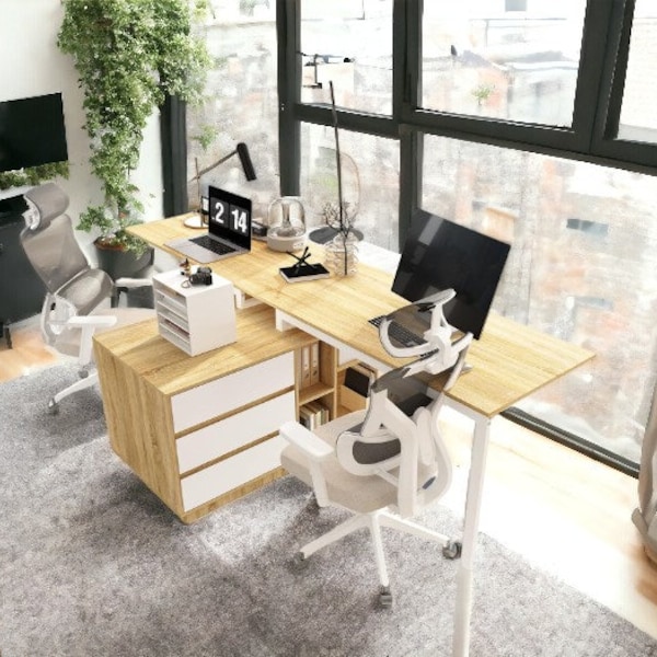 T Shaped Desk - Etsy