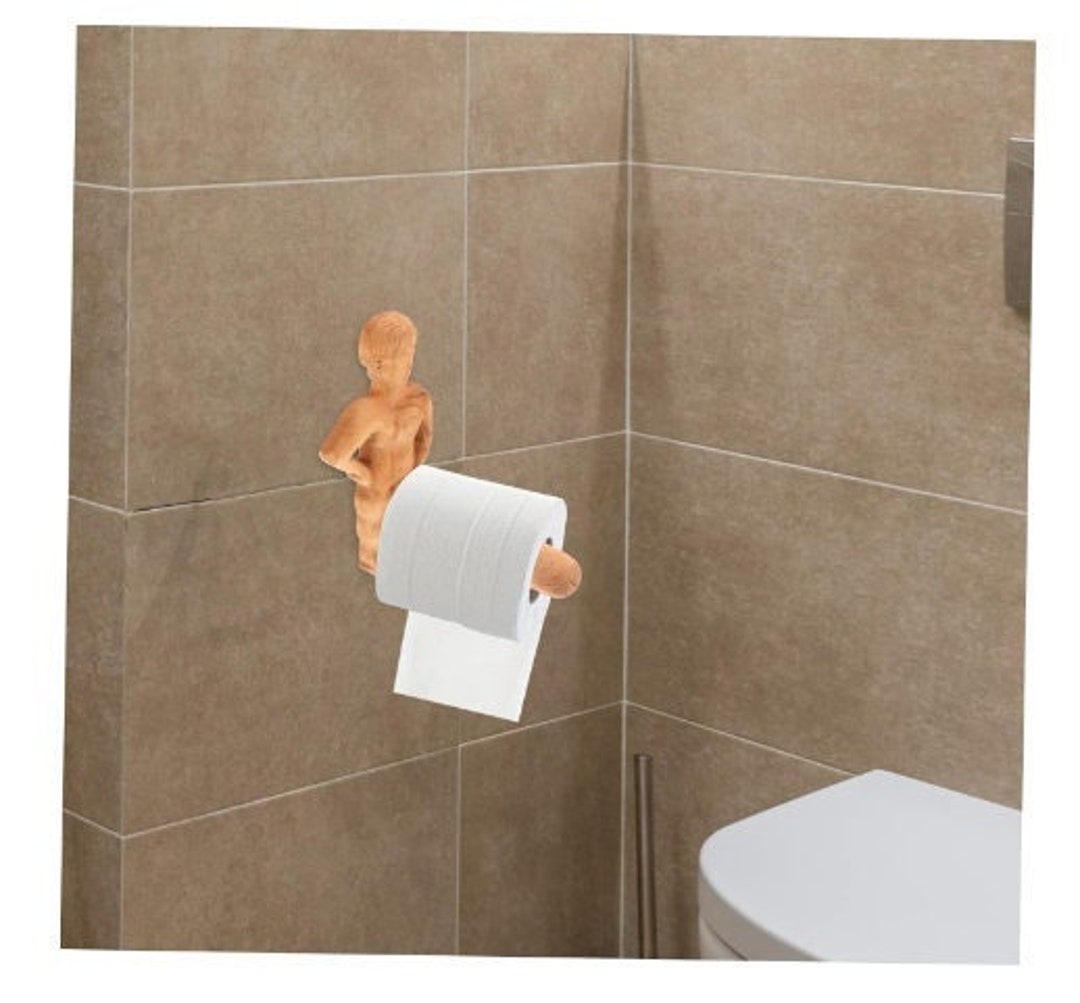 Roll Wooden Paper Roll Holder Wall Mounted Paper Towel Holder Shelf ...