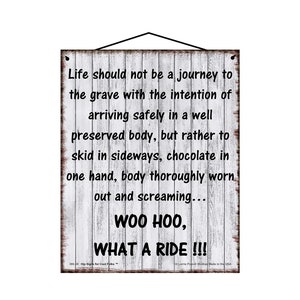 Live Life to the Fullest Fun Quote Sign - Vintage Style Home Decor ...