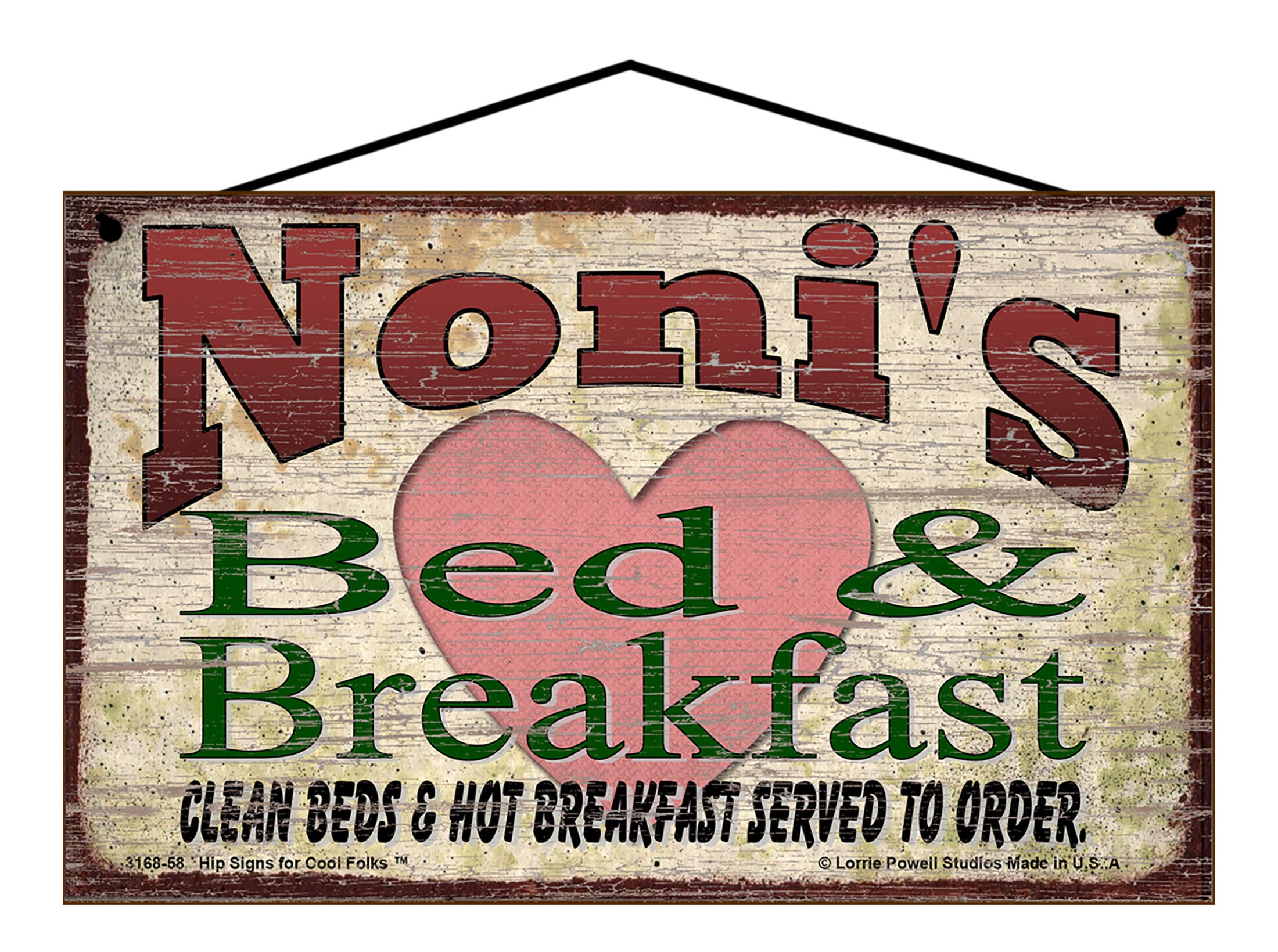 Noni's Bed and Breakfast Sign Vintage Style Rustic Home Kitchen or ...