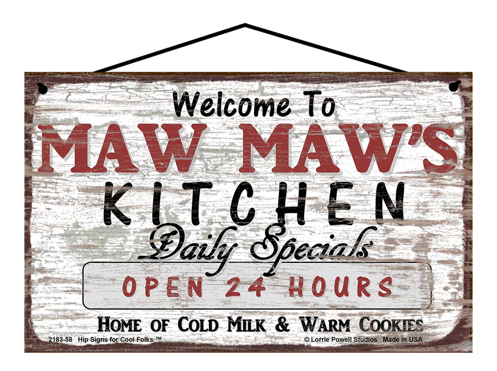 Welcome to Maw Maw's Kitchen Sign Vintage Style Home Decor - Daily ...