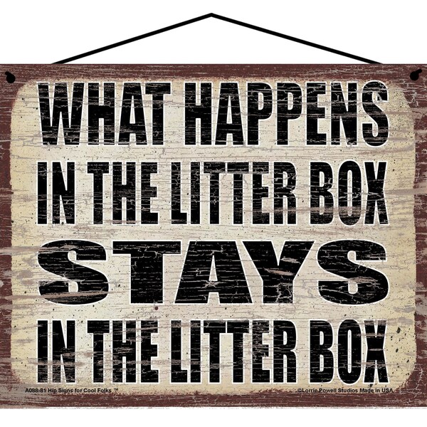 Vintage Litter Box Sign - Etsy