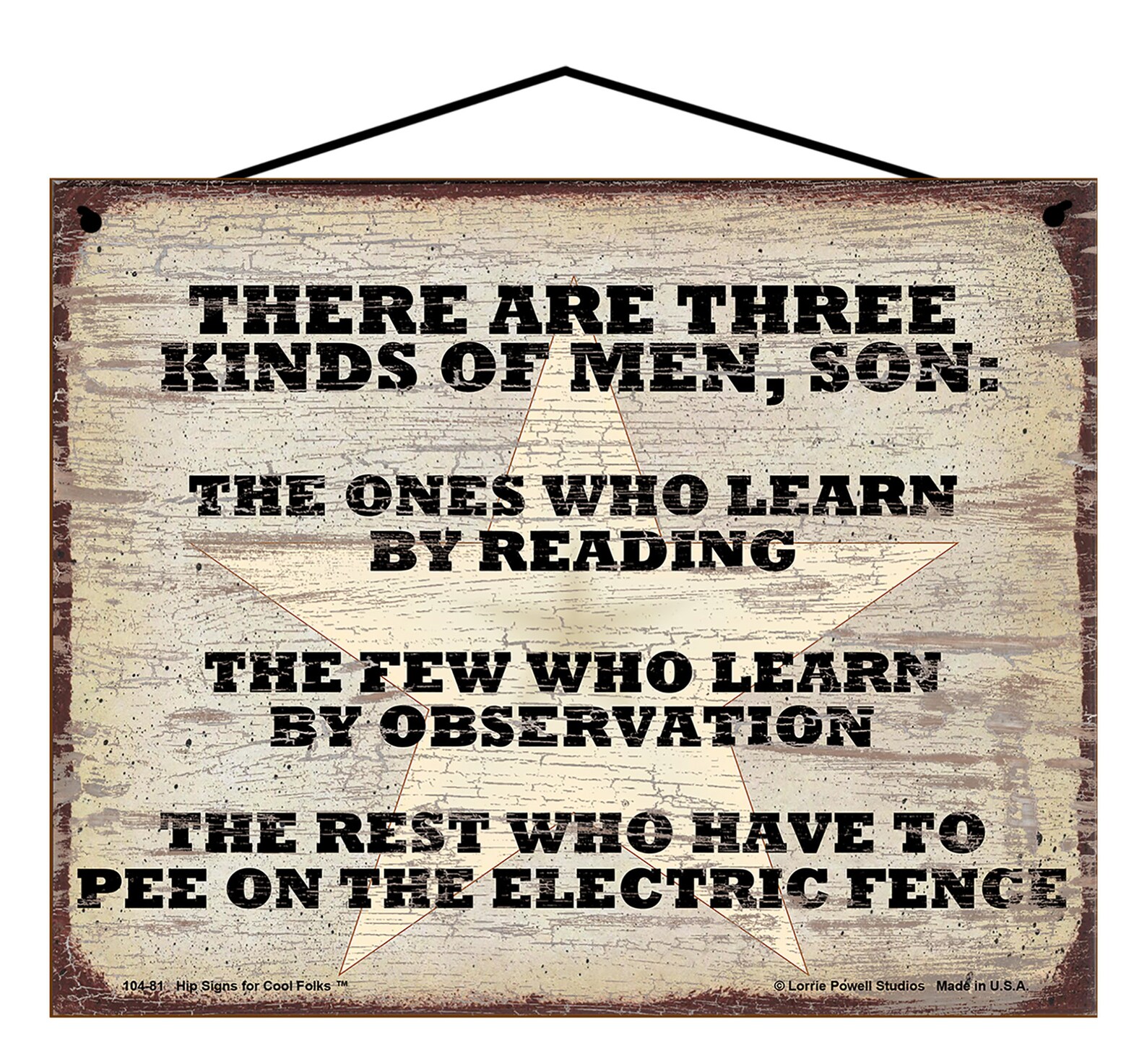 Life Lessons Quote Sign for Sons - Learn by Reading, Learn by ...