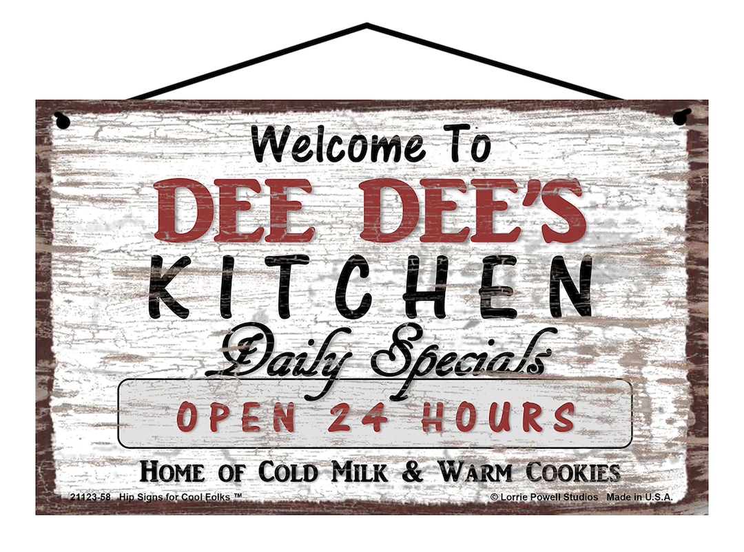 Welcome to Dee Dee's Kitchen Sign Vintage Style Home Decor - Daily ...