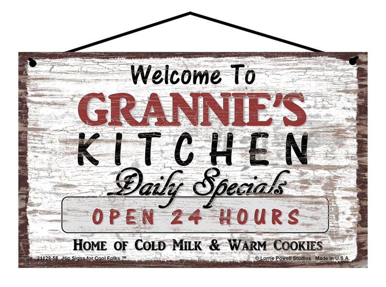 Welcome to Grannie's Kitchen Sign Vintage Style Home Decor - Daily ...