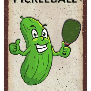 Pickleball It's A Big Dill Vintage Style Sign, Gift for Pickle Players ...