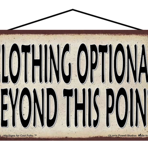 Clothing Optional Sign - Etsy
