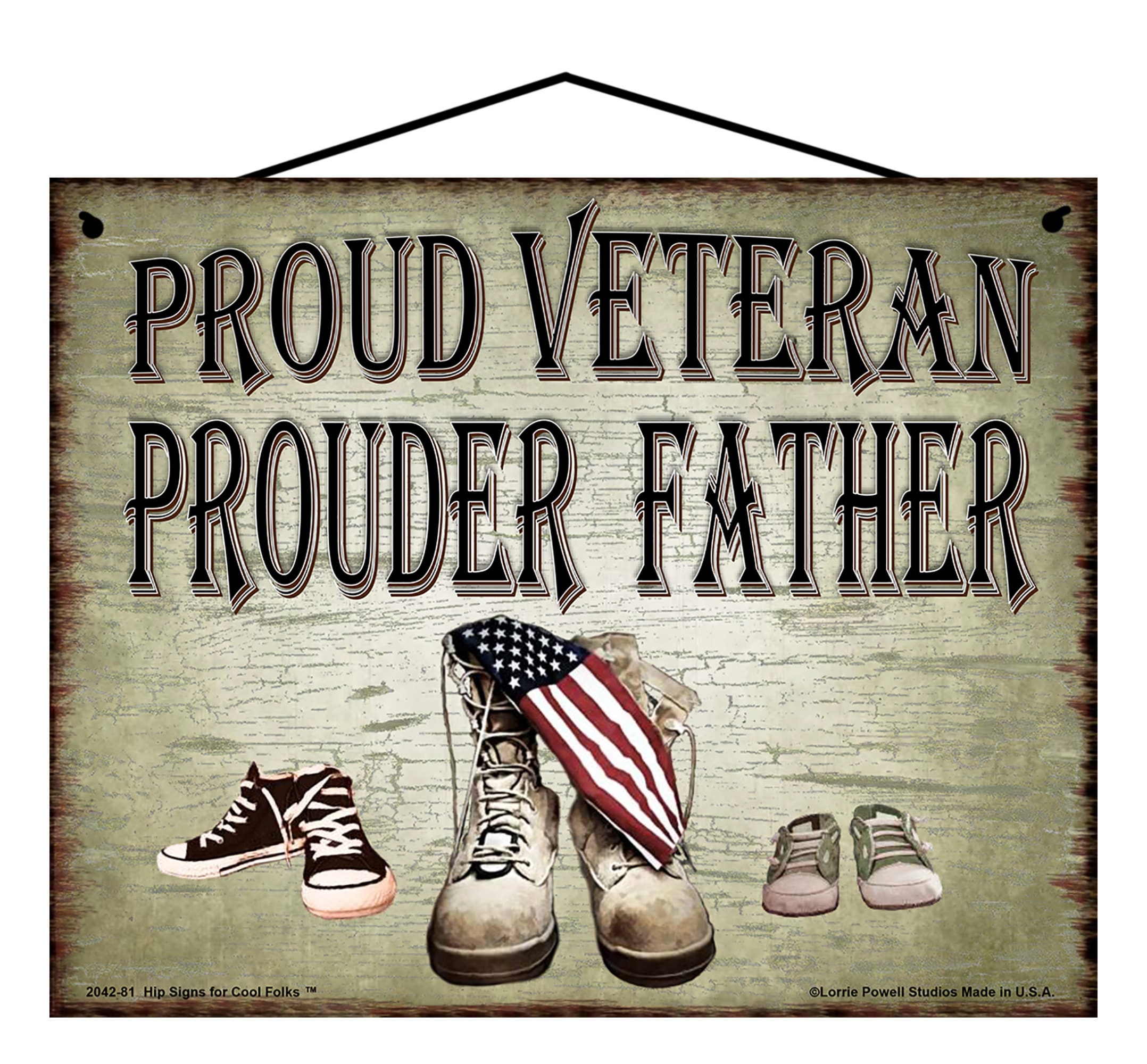 Proud Veteran Prouder Father Sign Vintage Style Decor - Etsy