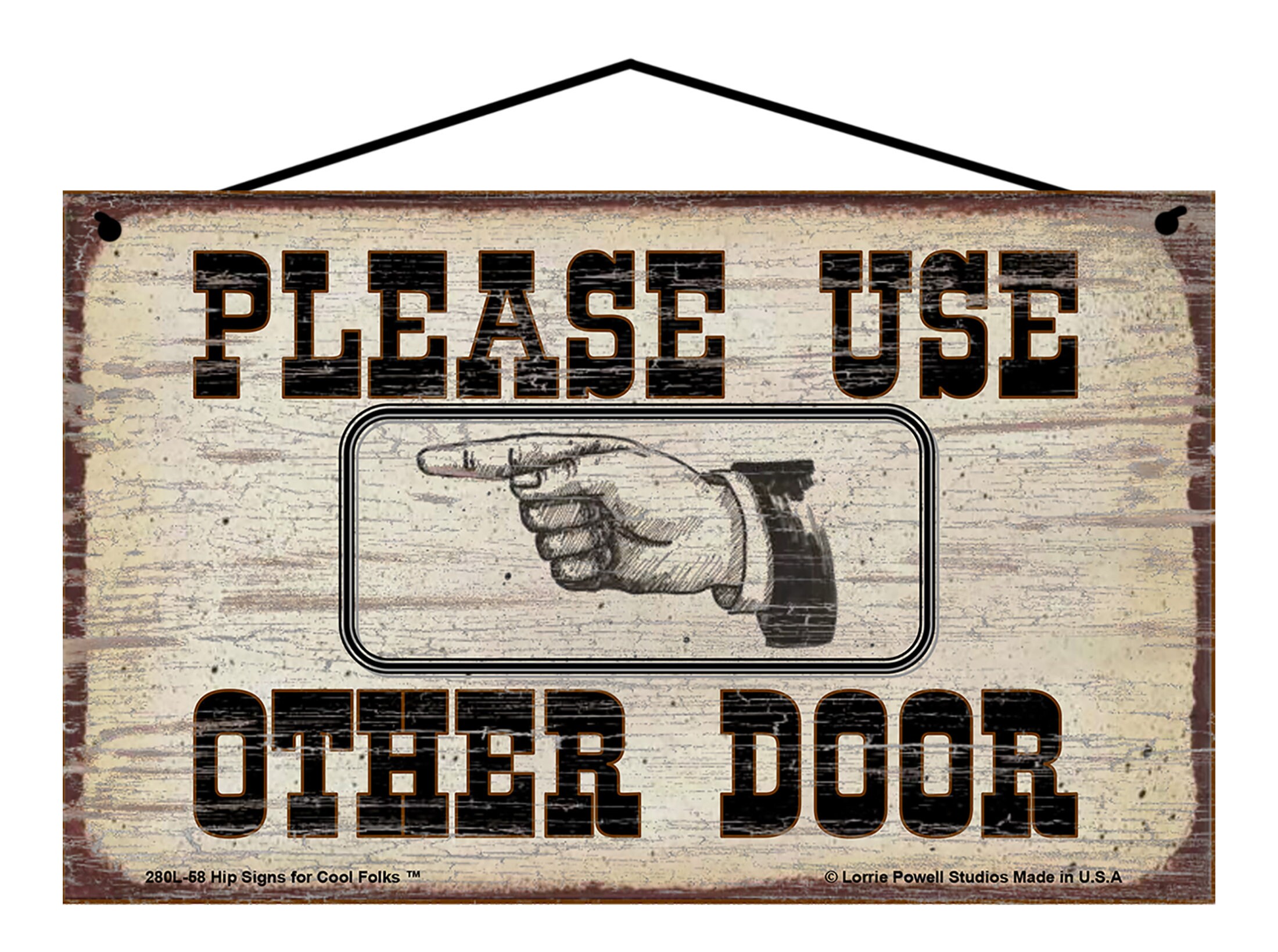 Please Use Other Door Pointing to the LEFT - Funny Vintage Home Decor ...