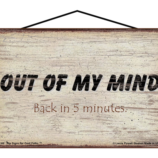 Back in Minutes Sign - Etsy