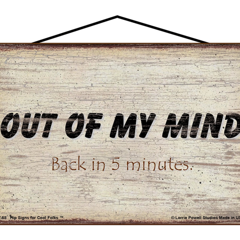 Back in Minutes Sign - Etsy